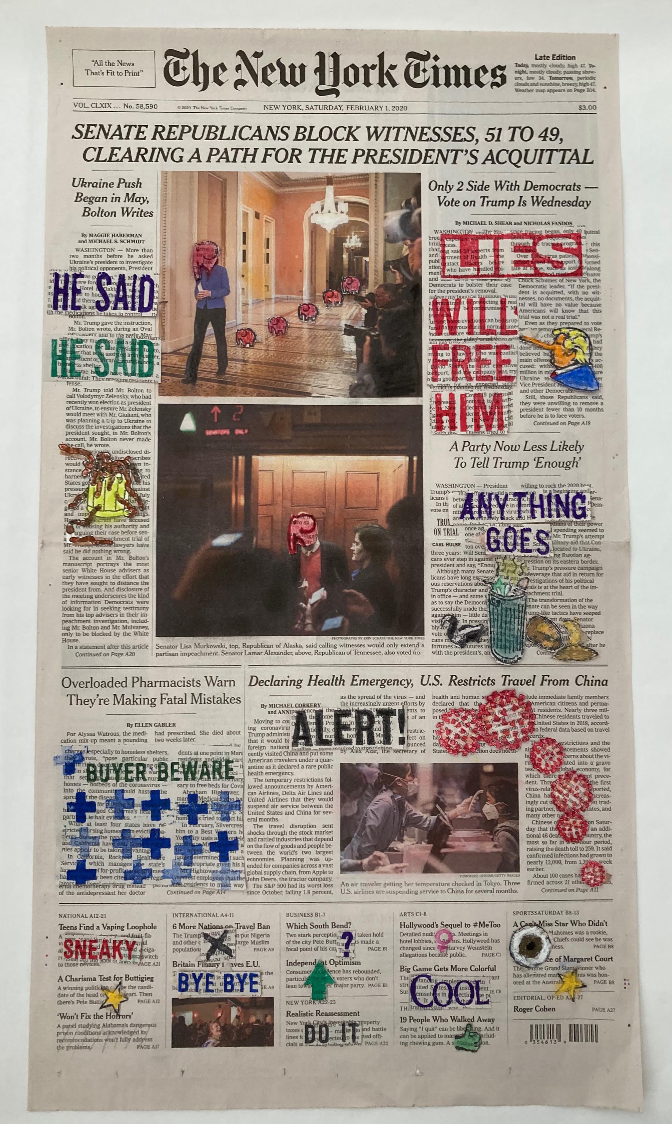 Nancy Chunn.Front Pages: New York Times February 1, 2020 (2021) | Posit